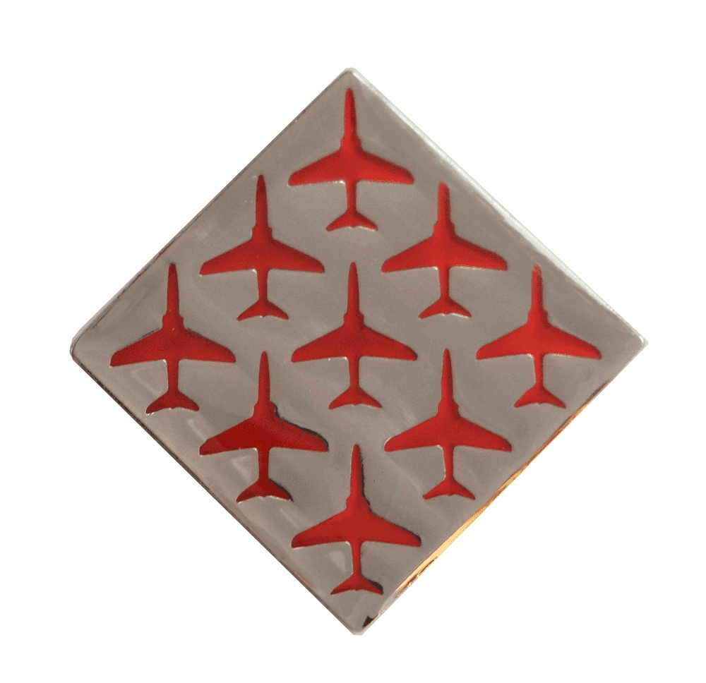 Red Arrrows Diamond 9 Logo Royal Air Force RAF Pin Badge