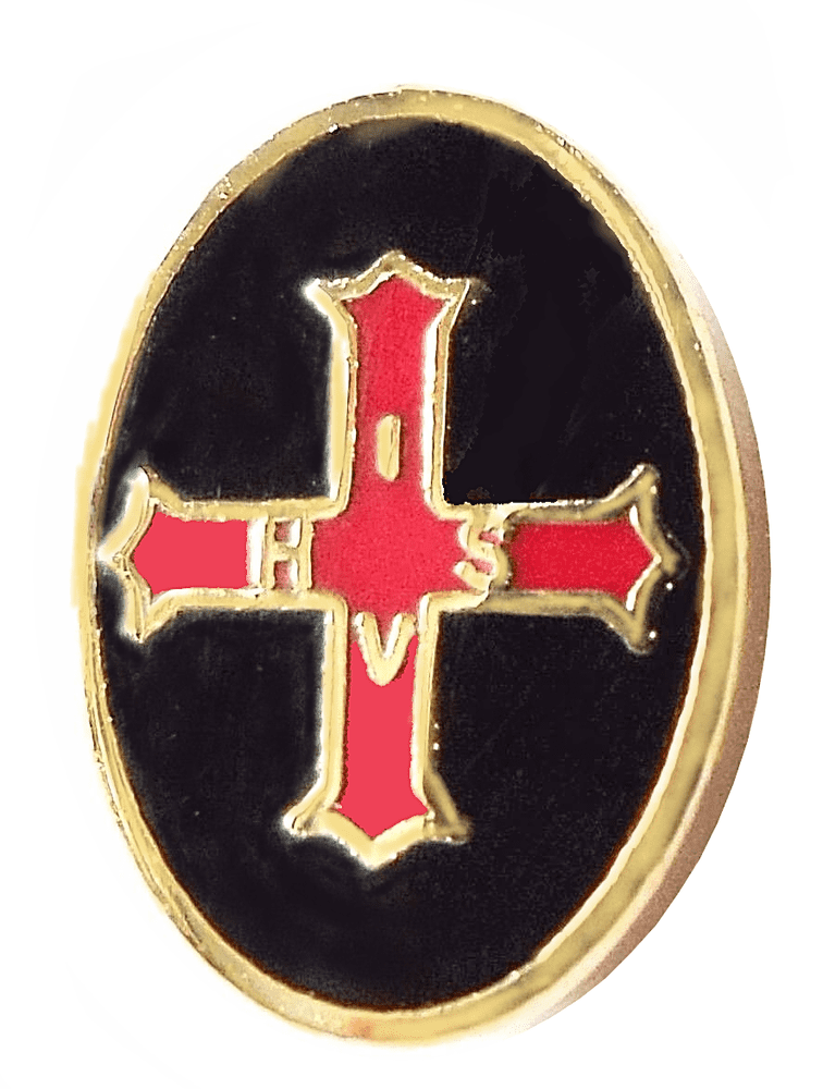 Red Cross of Constantine Tiny Oval Masonic Freemasonry Pin Badge