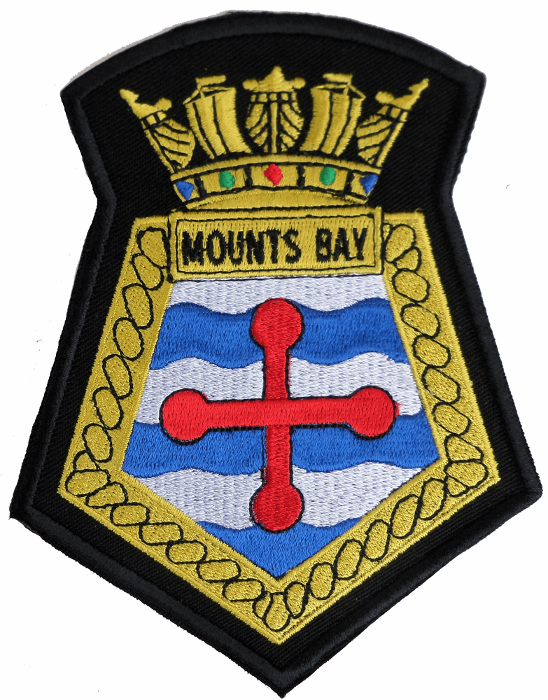 RFA Mounts Bay Royal Fleet Auxiliary RFA Royal Navy RN Crest ...