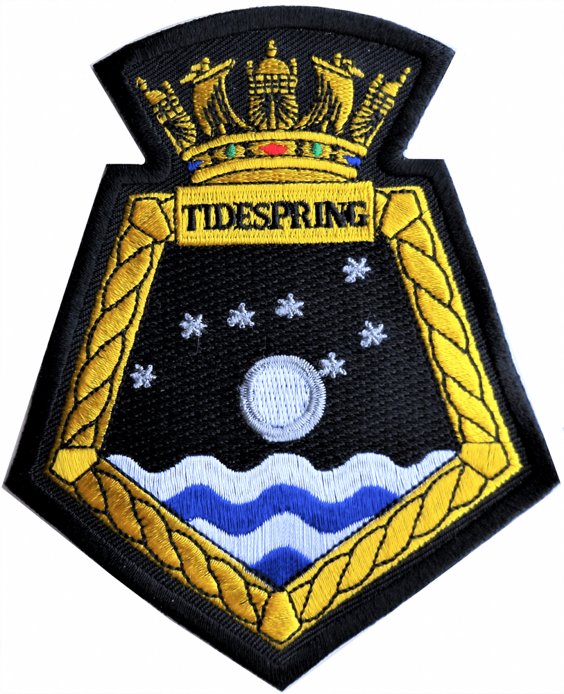 RFA Tidespring Royal Fleet Auxiliary RFA Royal Navy RN Crest ...