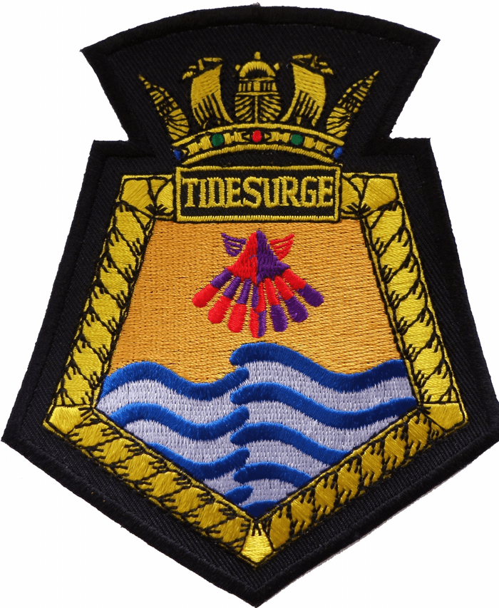 RFA Tidesurge Royal Fleet Auxiliary RFA Royal Navy RN Crest Embroidered ...