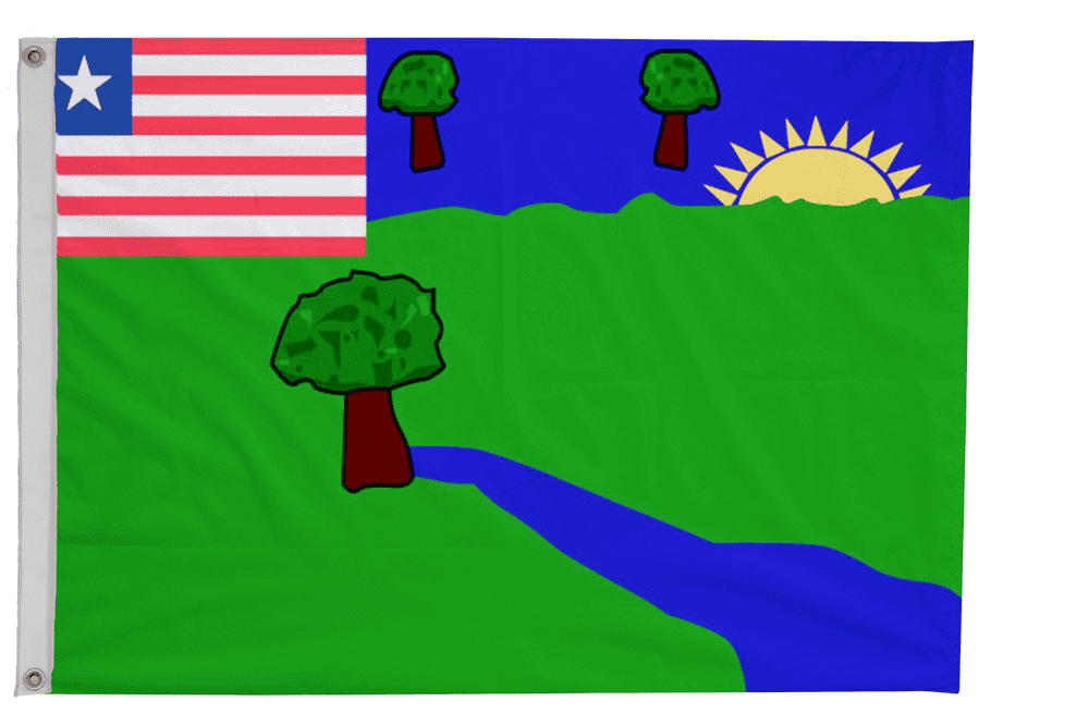 River Gee Liberia Flag with Eyelets