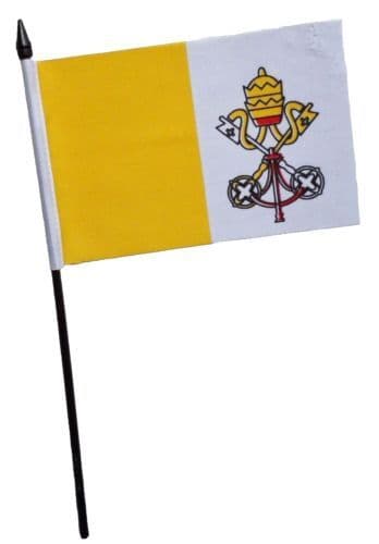 Roman Catholic Religion Small Hand Waving Flag