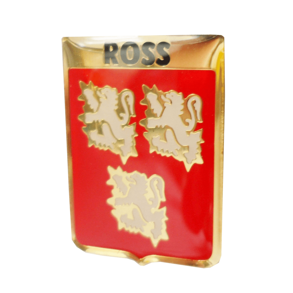 Ross Scottish Clan Name Coat of Arms Pin Badge