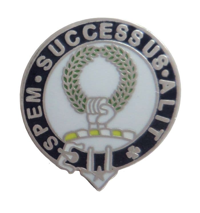 Ross "Spem Successus Alit" Scottish Clan Name Crest Pin Badge