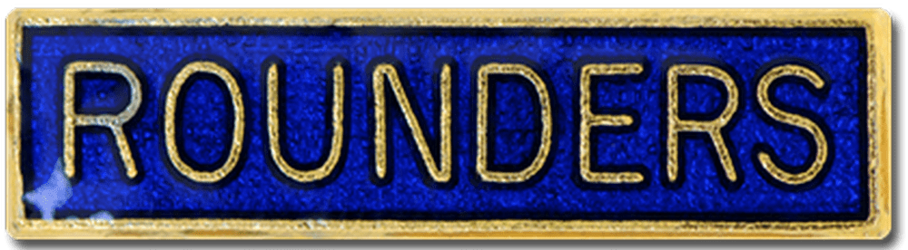 Rounders Small Bar Blue Pin Badge