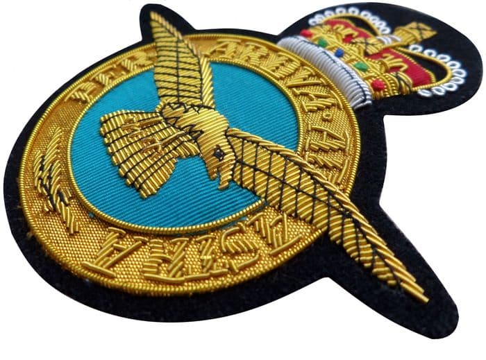 Royal Air Force RAF Insignia GOLD WIRED Blazer Embroidered Badge