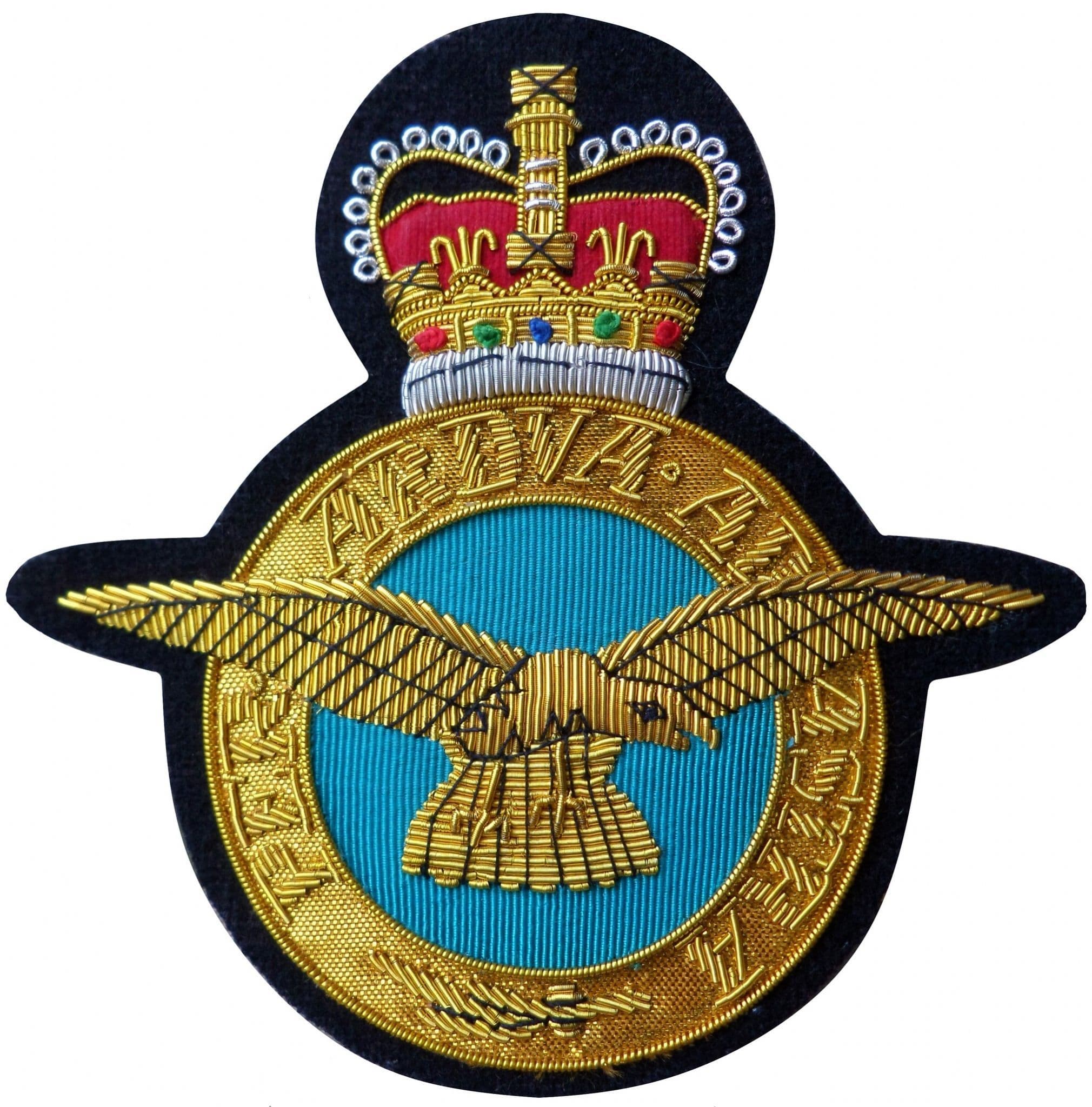 Royal Air Force RAF Insignia GOLD WIRED Blazer Embroidered Badge