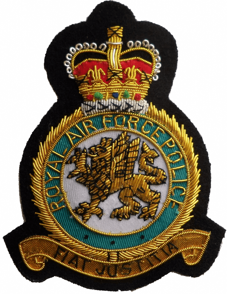 Royal Air Force RAF Police GOLD WIRED Blazer Embroidered Badge