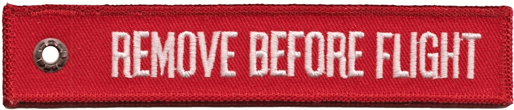 Royal Air Force RAF Remove Before Flight Double-Sided Embroidered Cloth Keyring