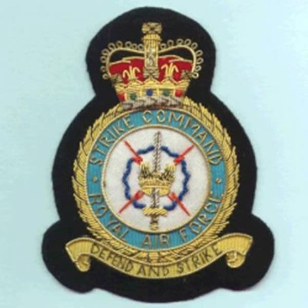 Royal Air Force RAF Strike Command GOLD WIRED Blazer Embroidered Badge