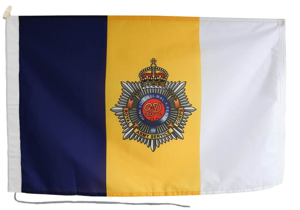 Royal Army Service Corps British Army Flag with Rope & Toggle