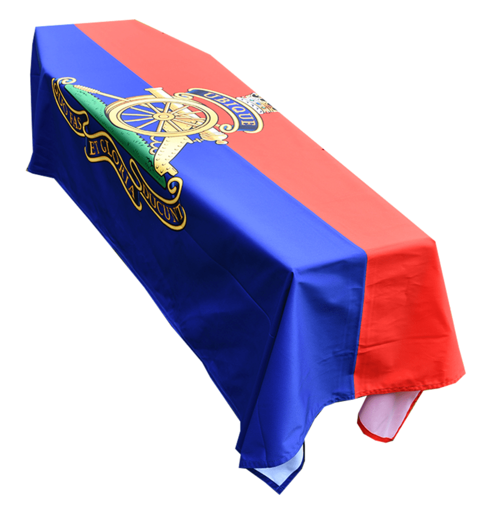 ROYAL ARTILLERY BRITISH ARMY FLAG PREMIUM COFFIN DRAPE