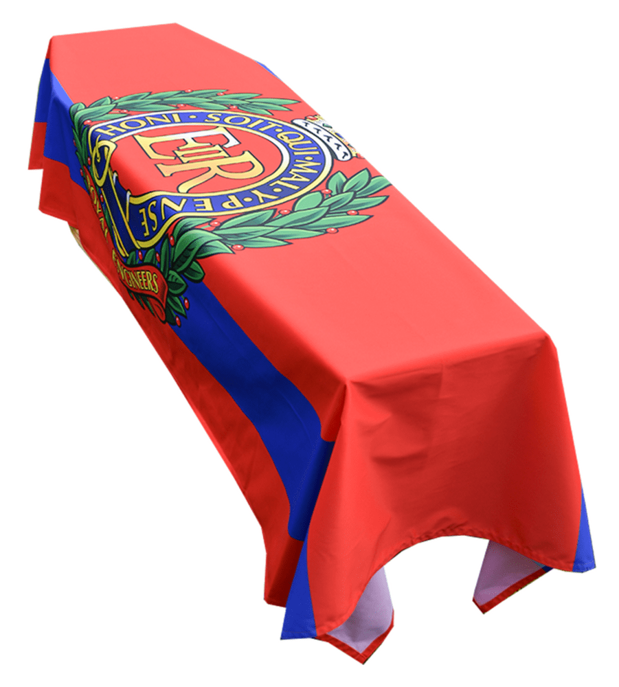 ROYAL ENGINEERS BRITISH ARMY FLAG PREMIUM COFFIN DRAPE
