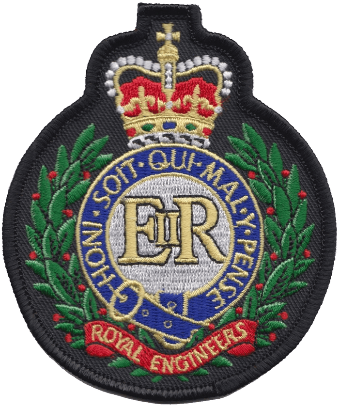 Royal Engineers RE British Army Crest MOD Embroidered Patch