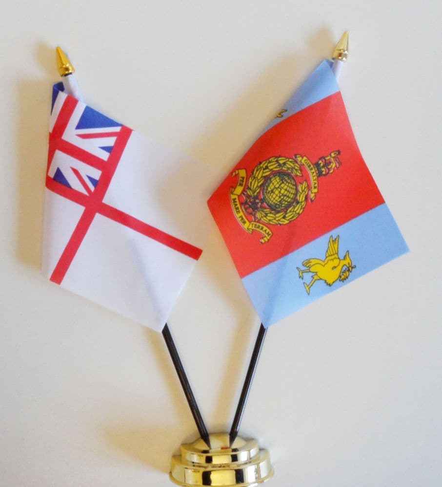 Royal Marines Reserve RMR Merseyside and Royal Navy White Ensign ...