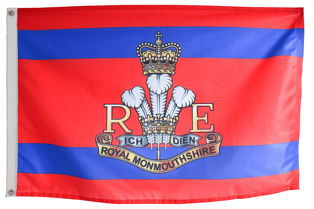 Royal Monmouthshire Royal Engineers British Army Flag with Eyelets
