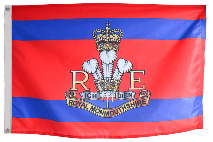 Royal Monmouthshire Royal Engineers British Army Flag with Eyelets