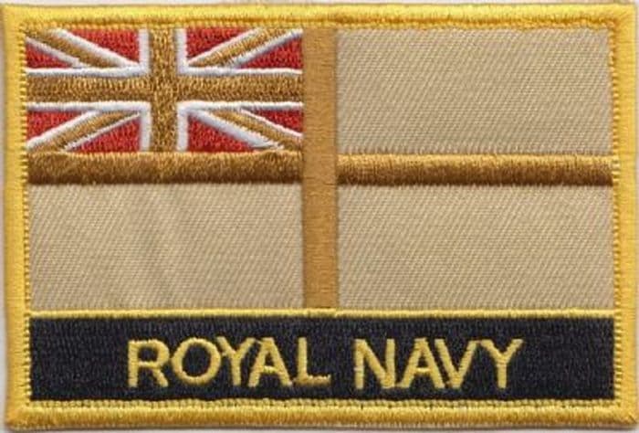 Royal Navy RN Ensign Flag Desert Version Embroidered Patch