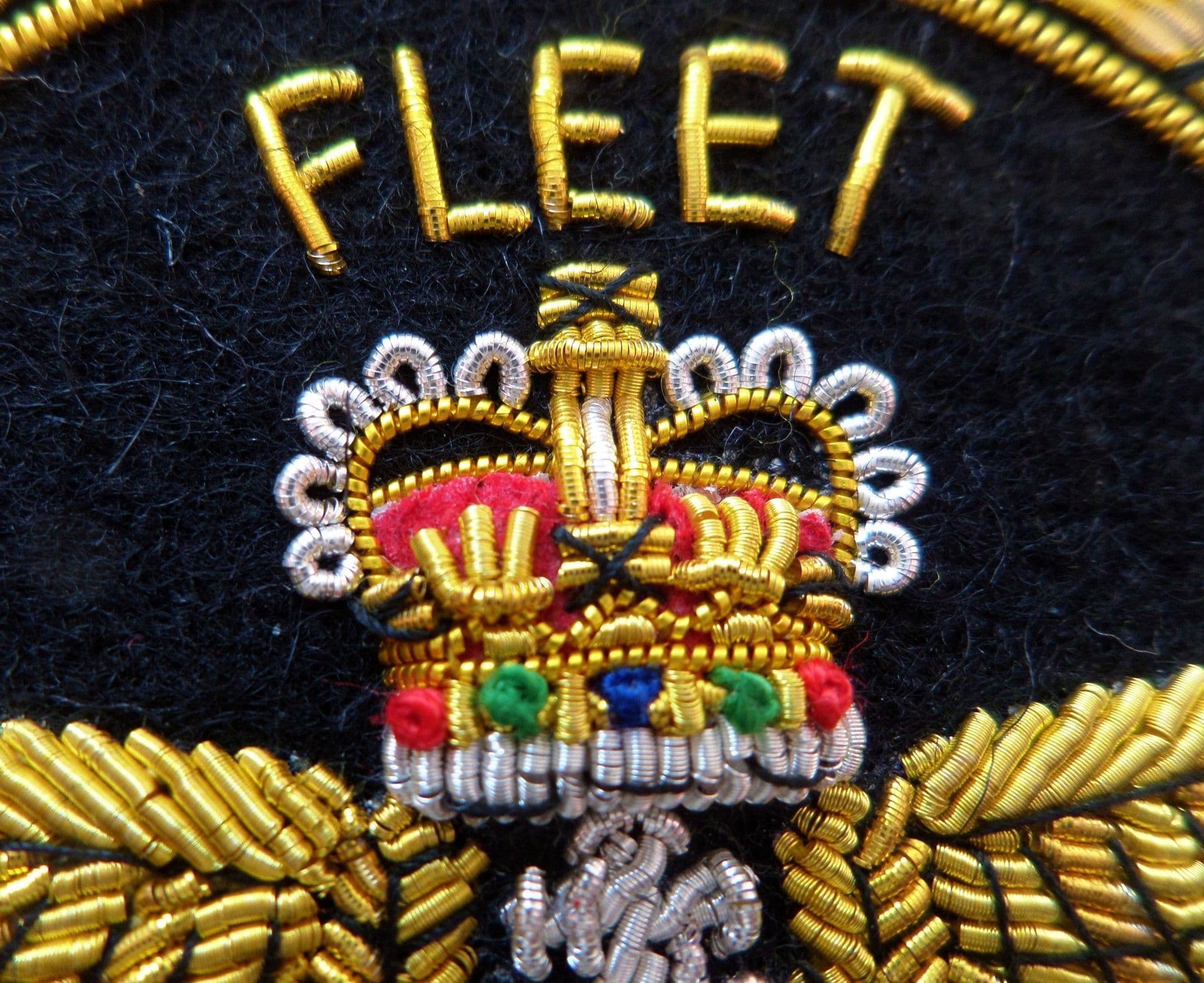 Royal Navy RN Fleet Air Arm FAA Insignia GOLD WIRED Blazer Embroidered ...