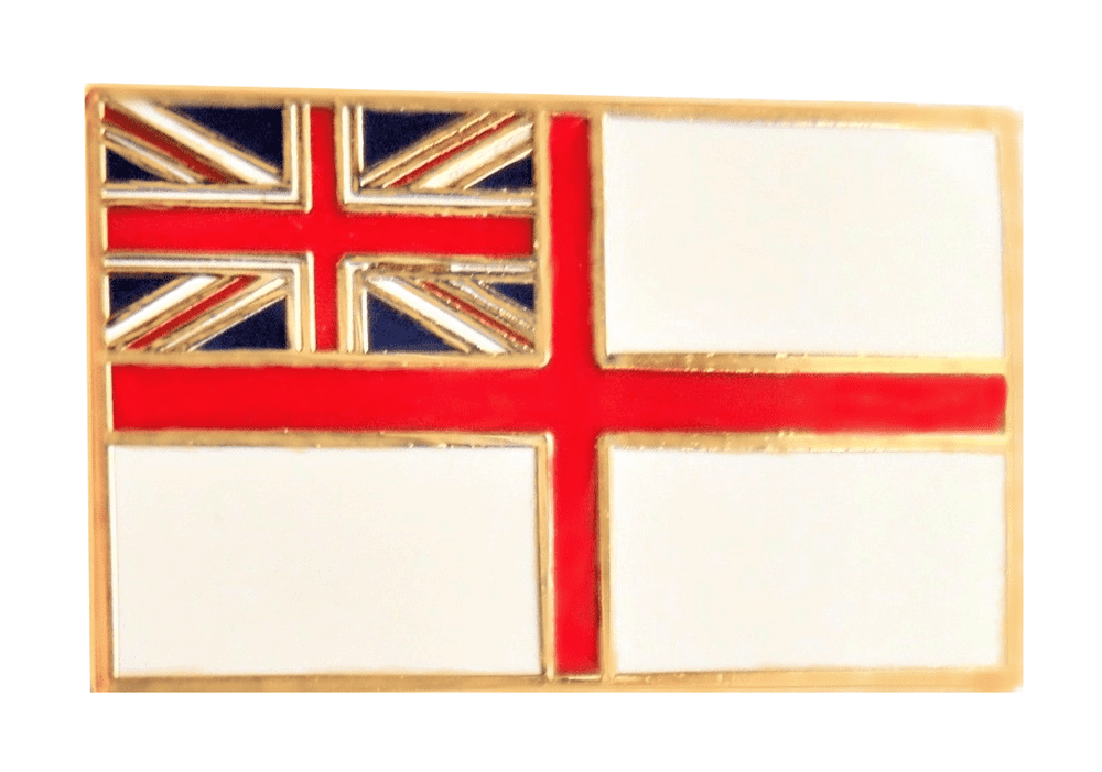 Royal Navy RN White Ensign Flag Pin Badge - MOD Approved - M29