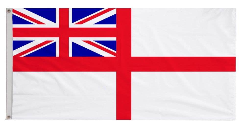Royal Navy RN White Ensign Flag with Eyelets