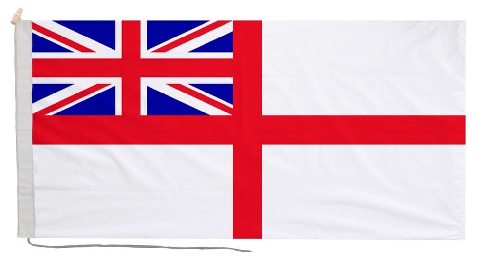 Royal Navy RN White Ensign Flag with Rope & Toggle