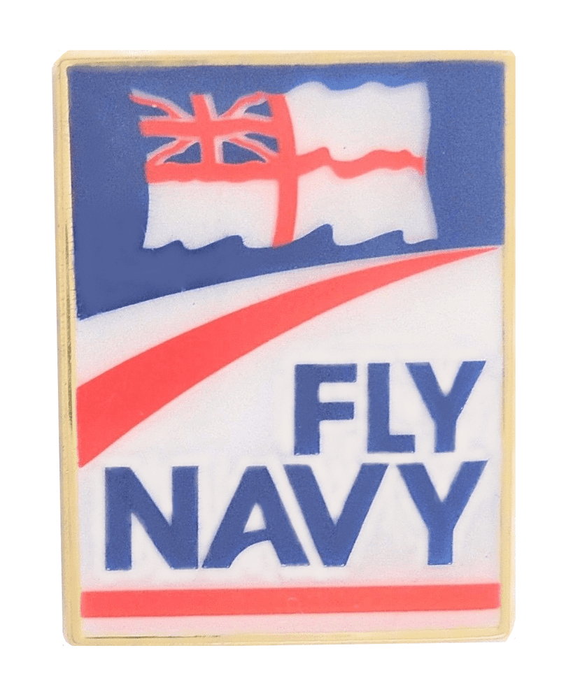 Royal Navy RN White Ensign & Fly Navy Logo Pin Badge - MOD Approved ...