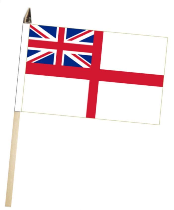 Royal Navy RN White Ensign Large Hand Waving Flag