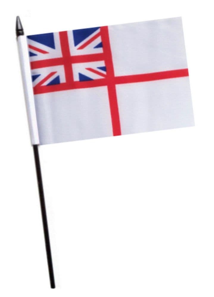 Royal Navy RN White Ensign Small Hand Waving Flag