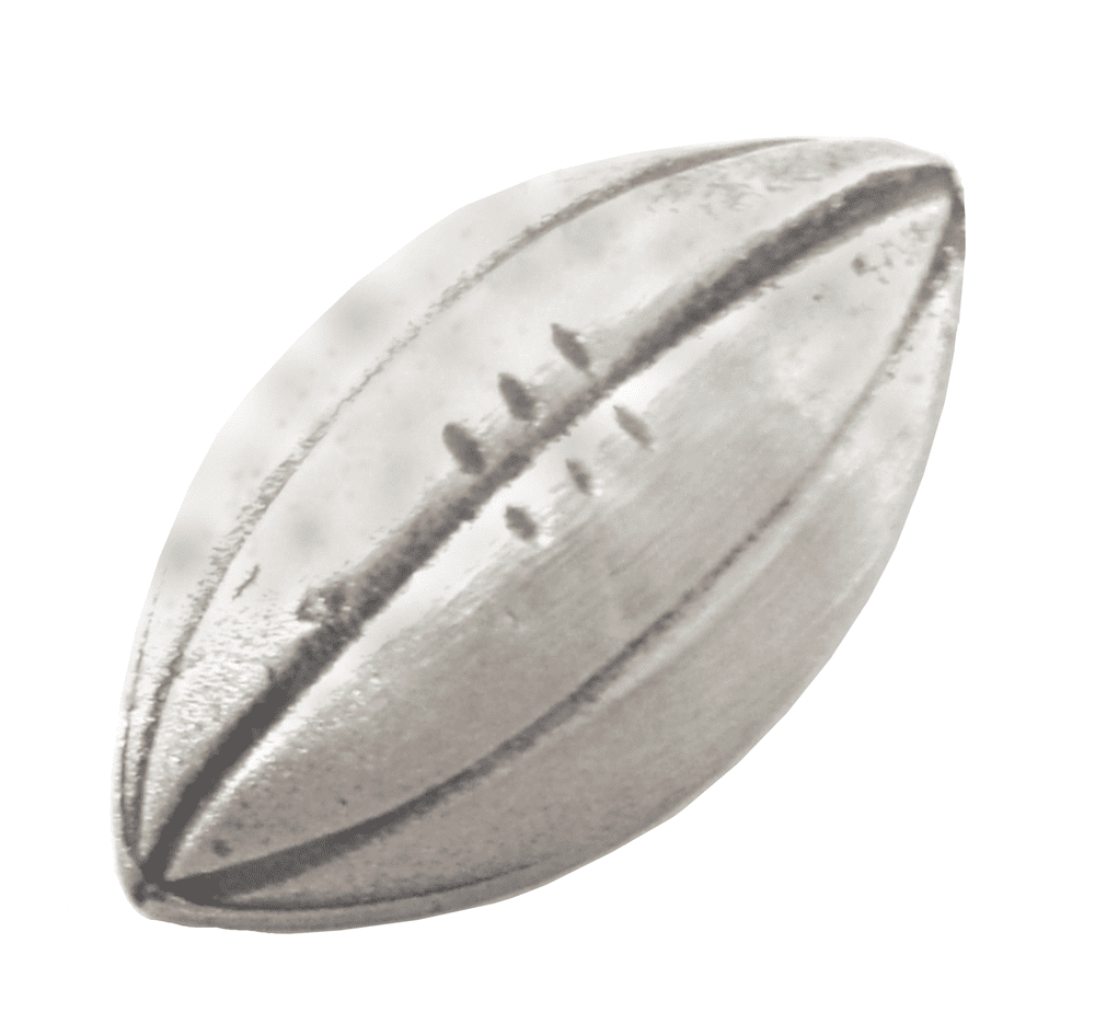 Rugby Ball Pewter Pin Badge - LP124