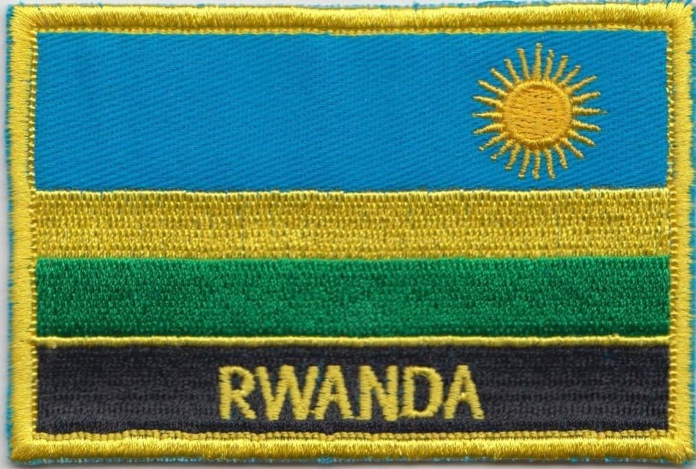 Rwanda Embroidered Rectangular Patch