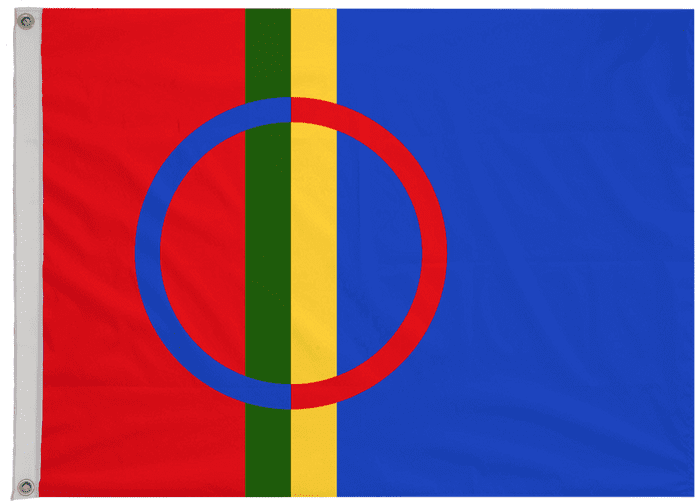 Sámi People Flag with Eyelets