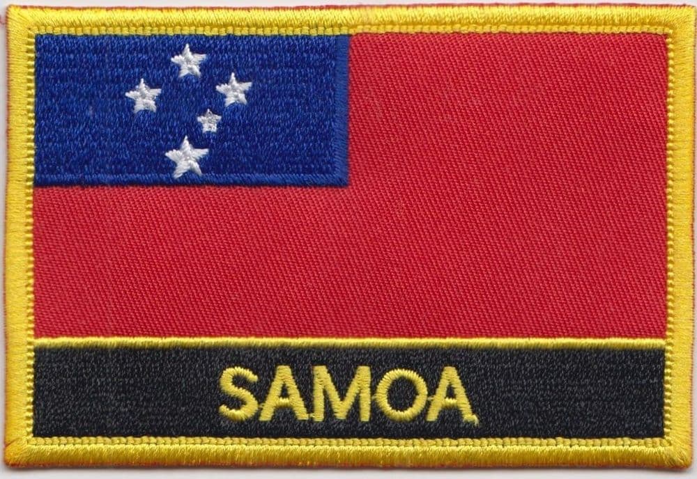 Samoa Embroidered Rectangular Patch