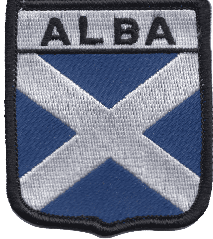 Scotland Alba Saltire Shield Embroidered Badge a139