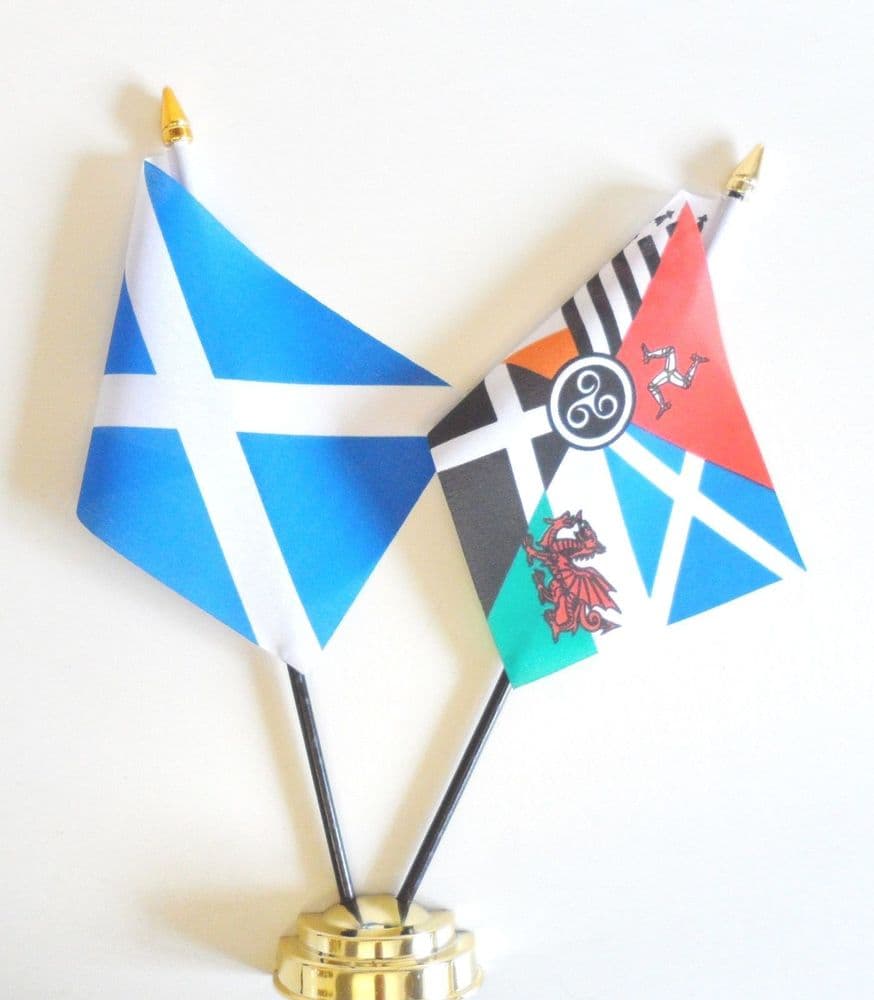 Scotland and Pan Celtic Nations Friendship Table Flag