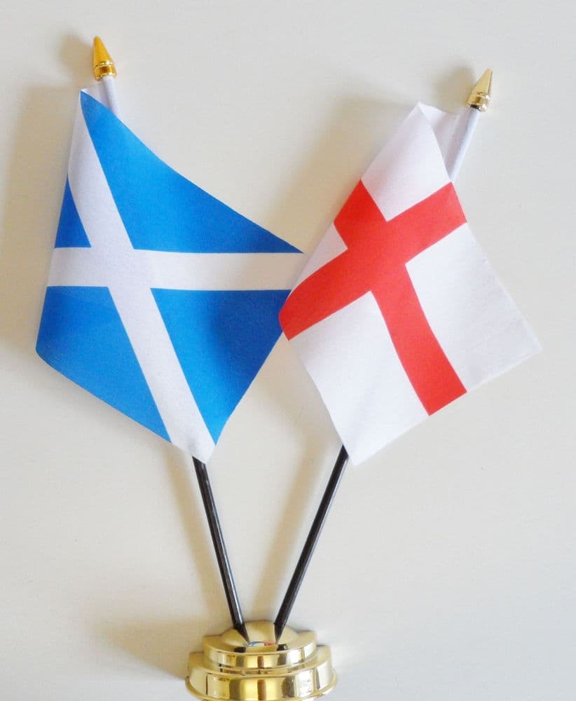 Scotland & England Friendship Table Flags