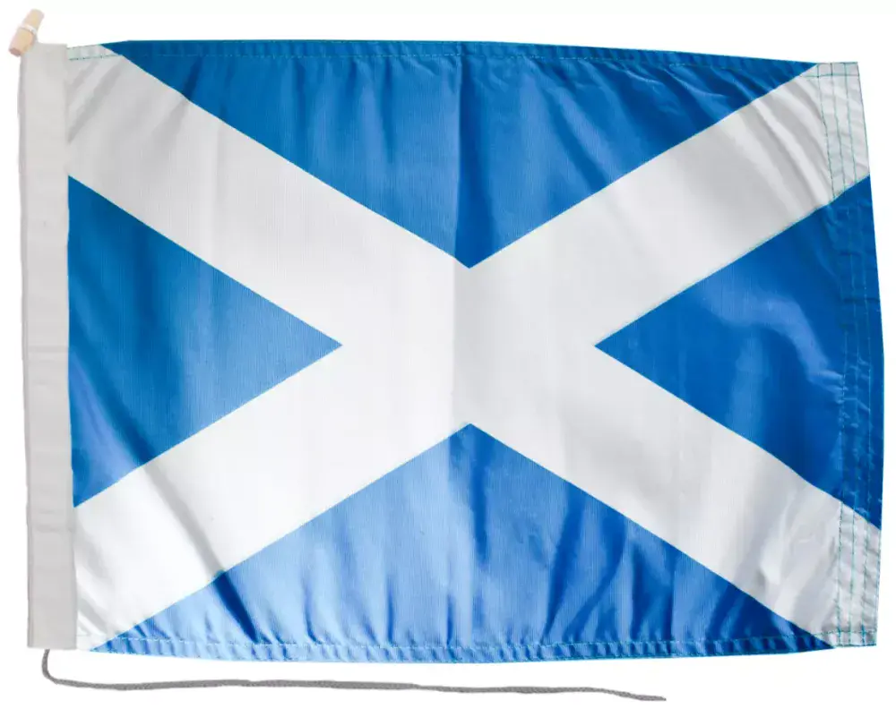 Scotland Flag With Rope and Toggle 18" x 12" 45 x 30cm