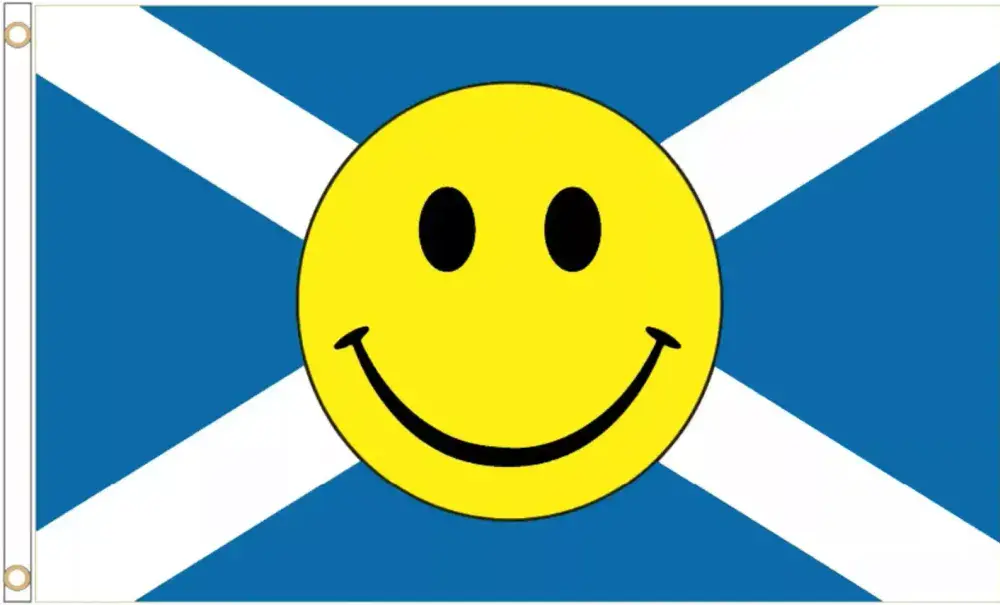 Scotland Happy Face Polyester Flag