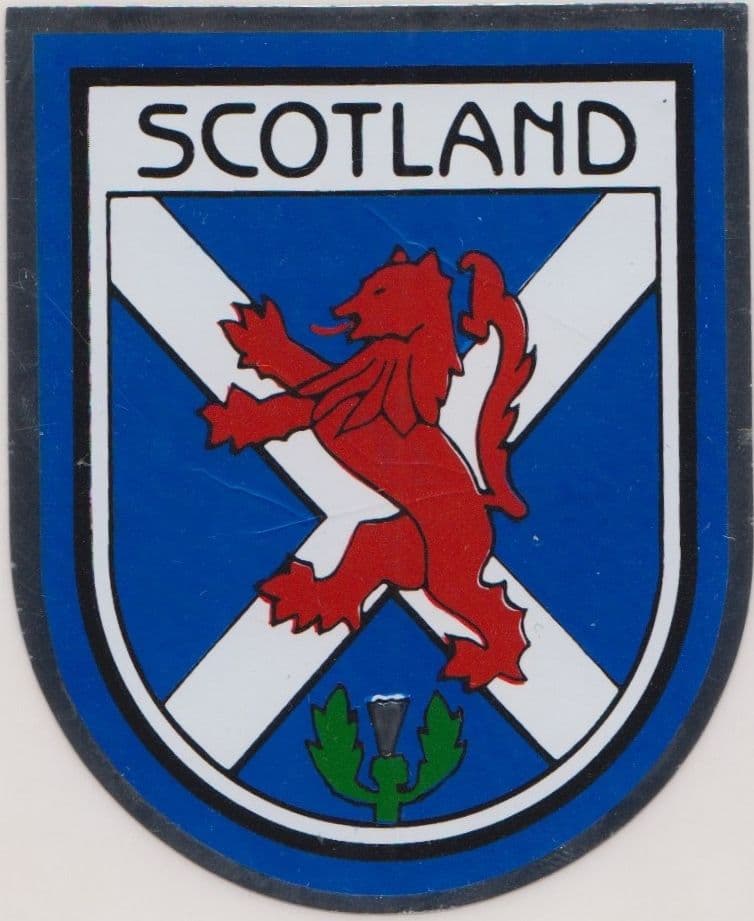 Scotland Lion Rampton Flag Car Sticker - Shield Self Cling
