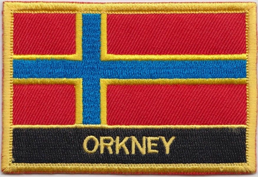 Scotland Orkney Arcaibh Flag Embroidered Rectangular Patch