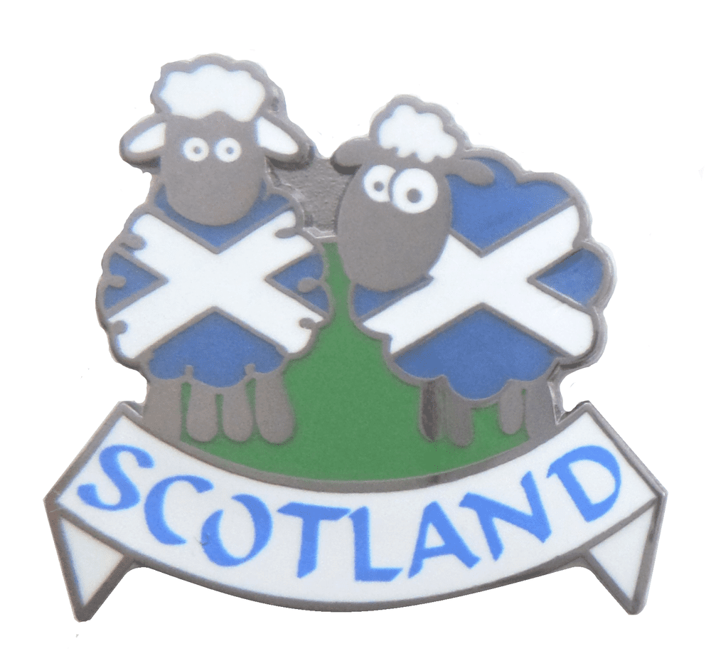 Scotland Patriotic Saltire Sheep Pin Badge