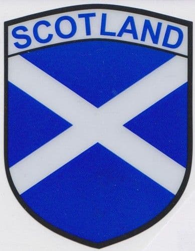 Scotland Saltire Flag Car Sticker - Shield Self Cling