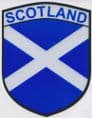 Scotland Saltire Flag Car Sticker - Shield Self Cling