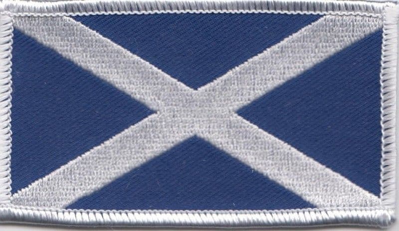 Scotland Saltire Large Rectangular Embroidered Patch a158
