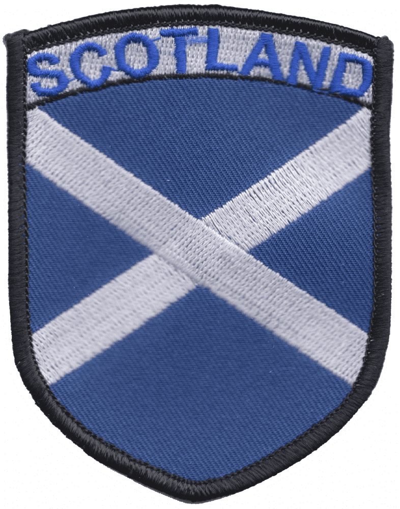 Scotland Saltire Large Shield Embroidered Patch a398