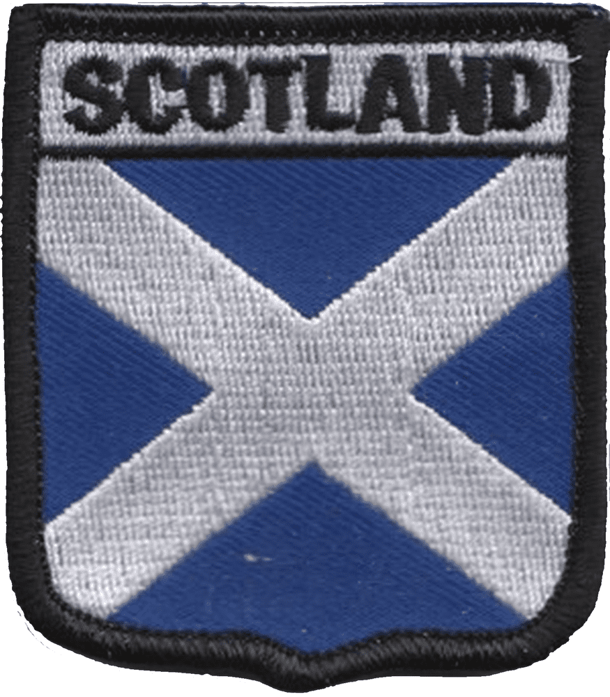 Scotland Saltire Shield Embroidered Badge a104