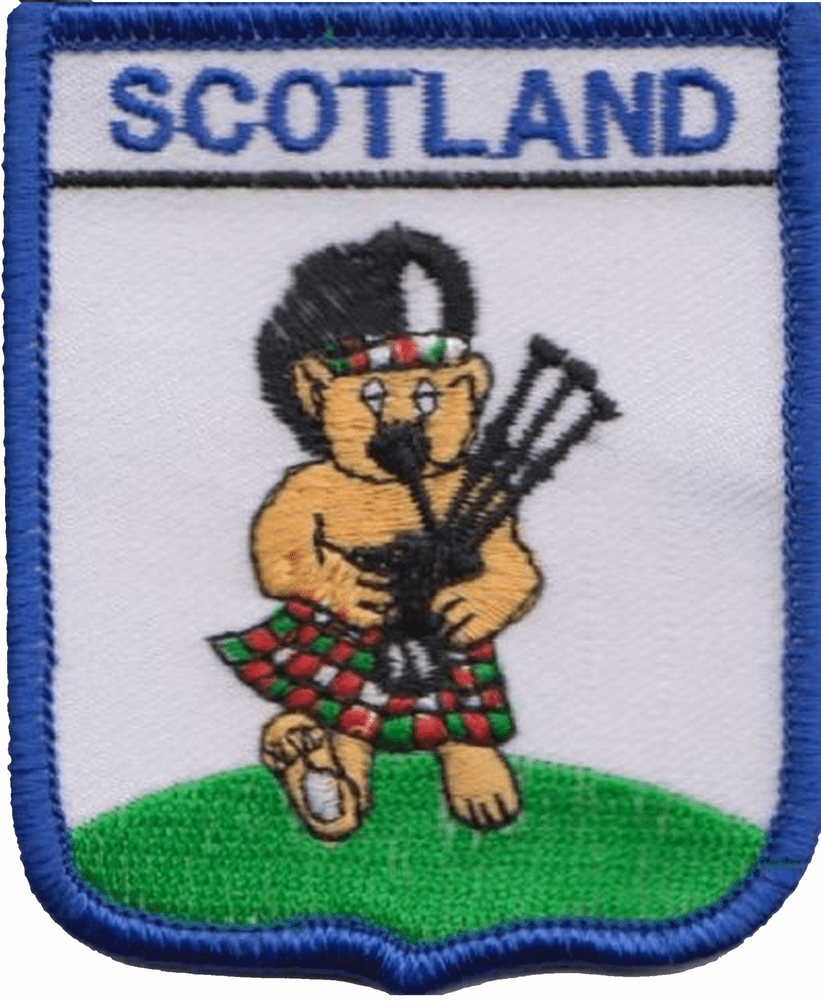Scotland Teddy Piper Bagpipe Player Embroidered Badge a465