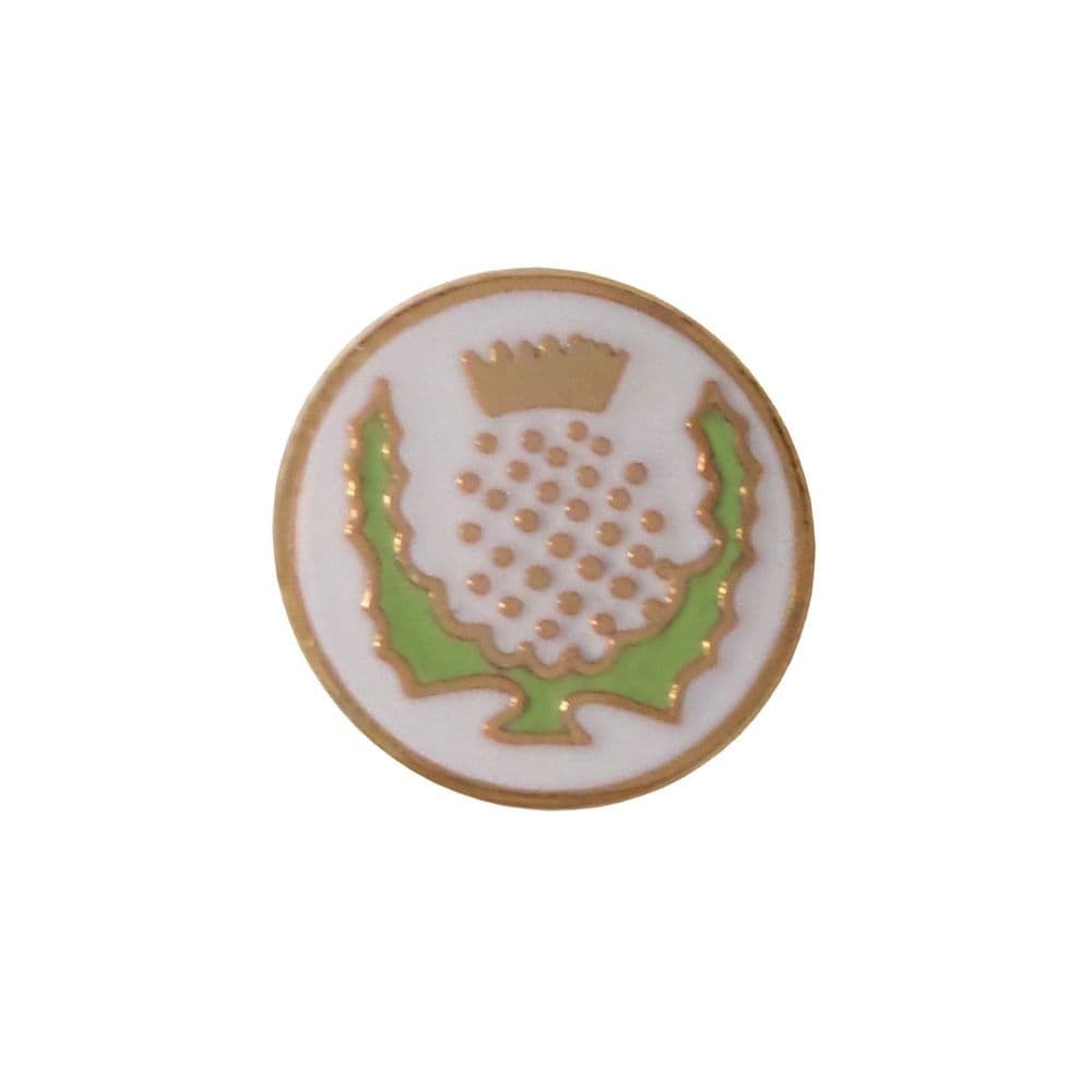 Scotland Thistle Tiny Round Pin Badge