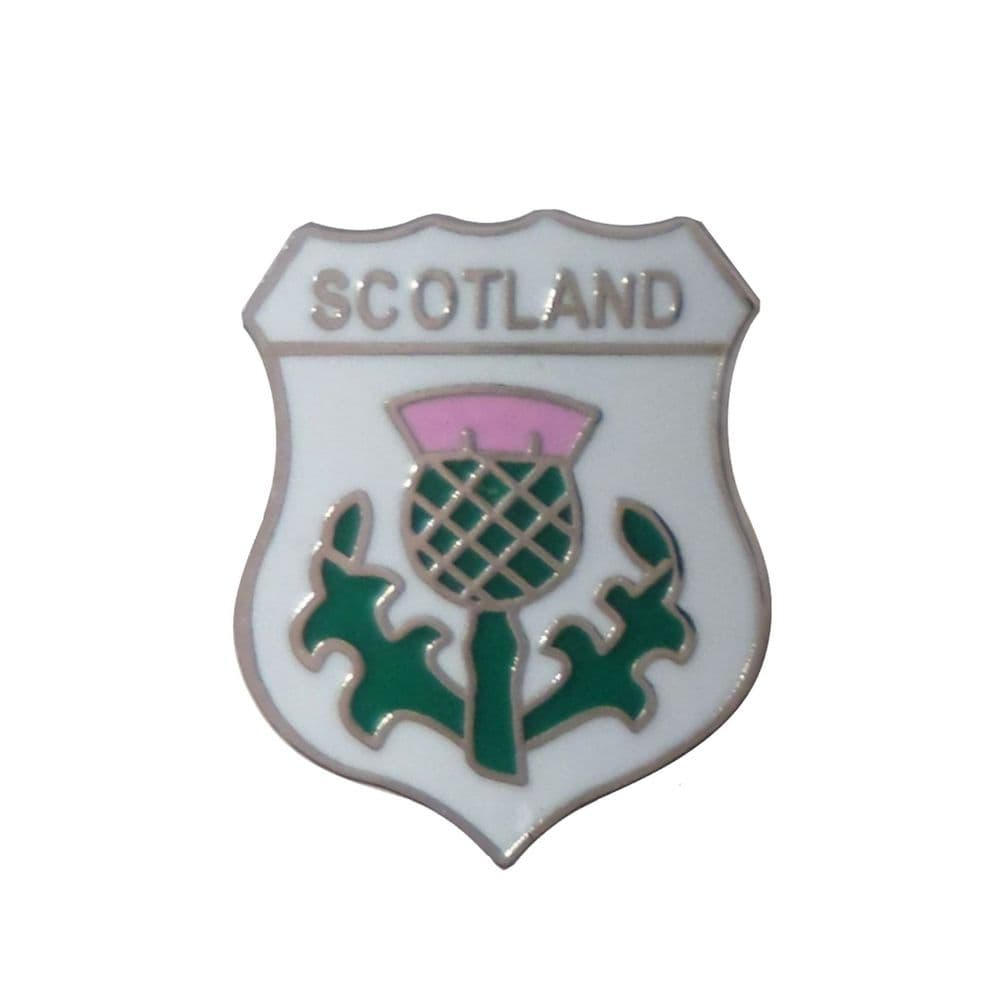 Scotland Thistle Tiny Shield Pin Badge